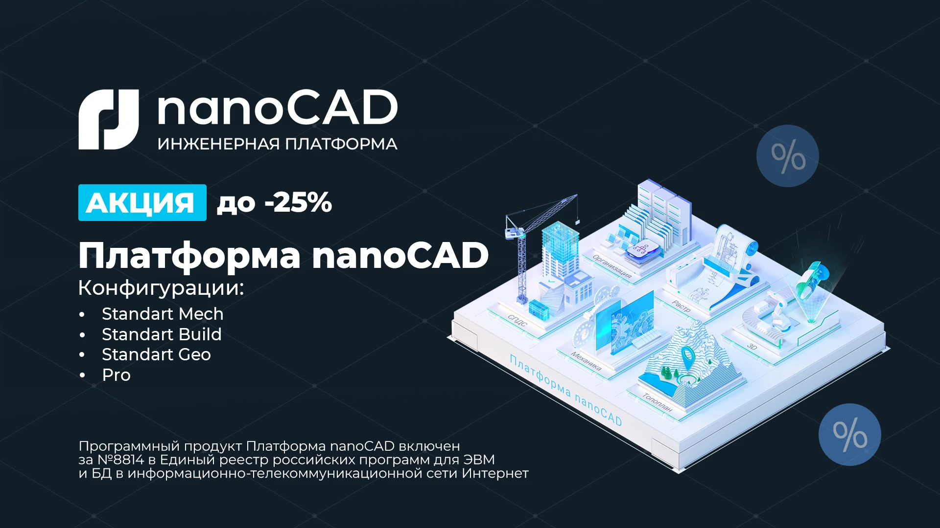 Скидка на "Платформа nanoCAD 25" до -25%